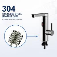 China 3300W Instant Electric Heating Tap with 304 Stainless Steel and LED Digital Display for Kitchen for sale