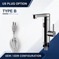 China 3300W Instant Electric Heating Tap with 304 Stainless Steel and LED Digital Display for Kitchen for sale