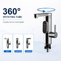 China 304 Stainless Steel Instantaneous Electric Hot Water Heater Tap with 360 Degree Rotatable Outlet and 3300W Power for sale