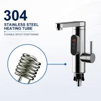 China 304 Stainless Steel Instantaneous Electric Hot Water Heater Tap with 360 Degree Rotatable Outlet and 3300W Power for sale
