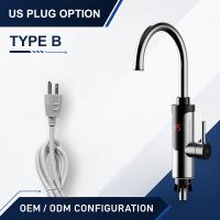 China 3s Fast Heating Electric Heating Tap with LED Digital Display and 304 Stainless Steel Construction for sale