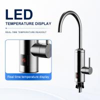 China 3300W Electric Heating Faucet with 360° Free Rotation and LED Digital Temperature Display for sale