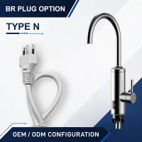 China 3300W Electric Heating Faucet with 360° Free Rotation and LED Digital Temperature Display for sale
