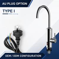 China 3300W Electric Heating Faucet with 360° Free Rotation and LED Digital Temperature Display for sale