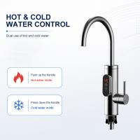 China Stainless Steel 3300W EU Plug Electric Hot Water Tap with 3s Fast Heating for Kitchen for sale