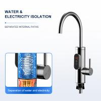 China Stainless Steel 3300W EU Plug Electric Hot Water Tap with 3s Fast Heating for Kitchen for sale