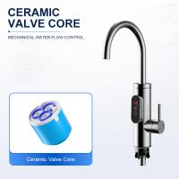 China Stainless Steel 3300W EU Plug Electric Hot Water Tap with 3s Fast Heating for Kitchen for sale