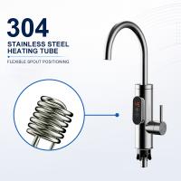 China Stainless Steel 3300W EU Plug Electric Hot Water Tap with 3s Fast Heating for Kitchen for sale