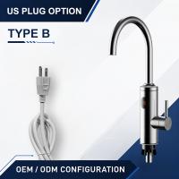 China 3s Fast Heating 304 Stainless Steel 3300W Electric Water Tap Instant Water Heater Faucet for Kitchen for sale