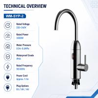 China LED Digital Temperature Display Electric Water Heater Faucet For Kitchen 3300W LED Digital Temperature Display Electric Water Heater Tap with 360° Free Rotation for Kitchen for sale