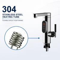 China 304 Stainless Steel 3300W Electric Heating Tap with 360° Free Rotation and LED Digital Temperature Display for sale