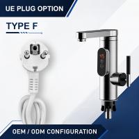 China 304 Stainless Steel 3300W Electric Heating Tap with 360° Free Rotation and LED Digital Temperature Display for sale