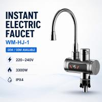 China 304 Stainless Steel 3300W Instant Heating Electric Water Heater Faucet for Kitchen Balcony for sale
