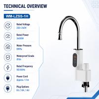 China 3s Fast Heating 3300W Power Instant Electric Water Heater Tap with 304 Stainless Steel Material for sale