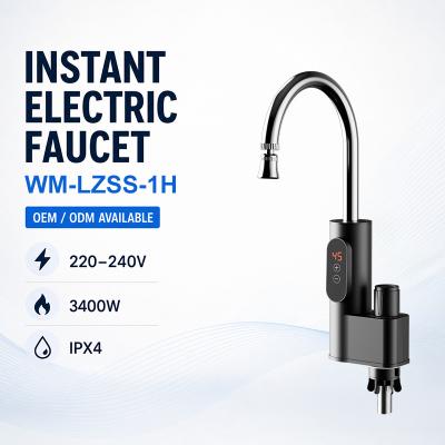 China 3400W IPX4 Waterproof Instant Water Heater Tap with LED Display for sale