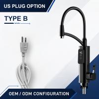 China LED Temperature Display Electric Heating Faucet with 3400W Power for 24 Hour On Demand Hot Water for sale
