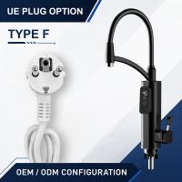China LED Temperature Display Electric Heating Faucet with 3400W Power for 24 Hour On Demand Hot Water for sale