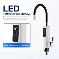 China 3400W 3s Fast Heating Electric Heating Faucet with LED Temperature Display and 360° Rotatable Outlet for sale