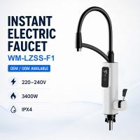 China 3400W 3s Fast Heating Electric Heating Faucet with LED Temperature Display and 360° Rotatable Outlet for sale