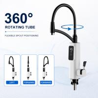China 3400W 3s Fast Heating Electric Heating Faucet with LED Temperature Display and 360° Rotatable Outlet for sale