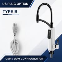 China 3400W 3s Fast Heating Electric Heating Faucet with LED Temperature Display and 360° Rotatable Outlet for sale