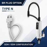 China 3400W 3s Fast Heating Electric Heating Faucet with LED Temperature Display and 360° Rotatable Outlet for sale