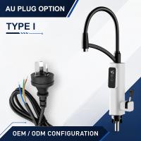China 3400W 3s Fast Heating Electric Heating Faucet with LED Temperature Display and 360° Rotatable Outlet for sale