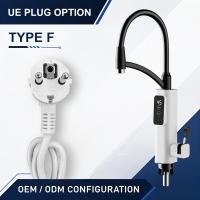 China 3400W 3s Fast Heating Electric Heating Faucet with LED Temperature Display and 360° Rotatable Outlet for sale