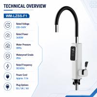 China Limescale-Resistant 3s Fast Heating Electric Water Tap with LED Temperature Display for sale