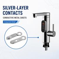 China 3300W LED Temperature Display Electric Heating Faucet with 304 Stainless Steel for Instant Hot Water for sale