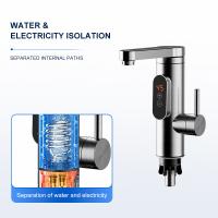China 3300W LED Temperature Display Electric Heating Faucet with 304 Stainless Steel for Instant Hot Water for sale