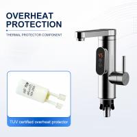 China 3300W LED Temperature Display Electric Heating Faucet with 304 Stainless Steel for Instant Hot Water for sale