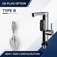China 3300W LED Temperature Display Electric Heating Faucet with 304 Stainless Steel for Instant Hot Water for sale