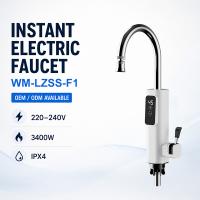 China 3s Fast Heating Electric Heating Tap with LED Digital Display and 360° Rotatable Outlet for Hot and Cold Water for sale