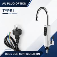 China 3s Fast Heating Electric Heating Tap with LED Digital Display and 360° Rotatable Outlet for Hot and Cold Water for sale