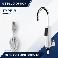 China 3s Fast Heating Electric Heating Tap with LED Digital Display and 360° Rotatable Outlet for Hot and Cold Water for sale
