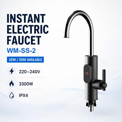 China 3300W  304 Stainless Steel Heater LED Digital Display Instant-Heat Faucet Electric Faucet for sale
