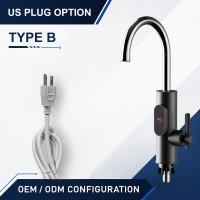 China 3300W  304 Stainless Steel Heater LED Digital Display Instant-Heat Faucet Electric Faucet for sale
