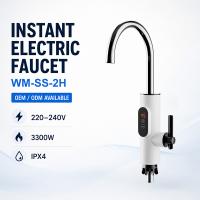 China 3300W Electric Hot Water Faucet, featuring a 304 stainless steel heating element and an LED temperature display for sale