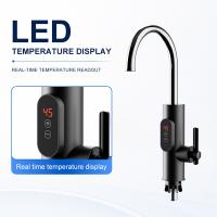 China ABS instant water heater, heats water in 3 seconds, features a digital temperature display, and is a kitchen electric faucet for sale