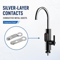China ABS instant water heater, heats water in 3 seconds, features a digital temperature display, and is a kitchen electric faucet for sale