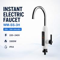 China Instant Hot and Cold Water Tap with 3s Fast Heating LED Temperature Display and 360° Rotatable Outlet Electric Heating Faucet for sale