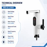 China Instant Electric Heating Tap with 3-5 Seconds Heating 3300W Power and ABS Material for sale