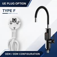China 3s Fast Heating 3300W Electric Heating Tap with LED Digital Temperature Display for Kitchen for sale