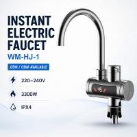 China 3300W 304 Stainless Steel Instant Electric Water Heater Faucet with 3-5 Seconds Heating for sale