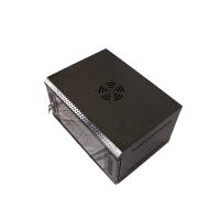 China Stock Status Wall Mounted Network Cabinet with Glass Door and Cold Rail in Black for sale