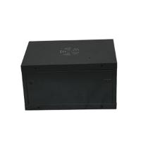 China Stock Status Wall Mounted Network Cabinet with Glass Door and Cold Rail in Black for sale