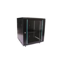 China Cold Rolled Steel 15u Wall Mounted Double Section Network Cabinets with Glass Door 19inch for sale