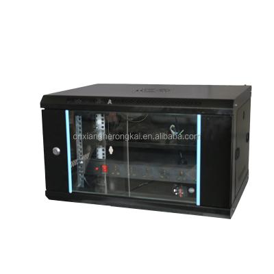 China Wall Mount Glass Door Network Rack Cabinet for SPCC Cold Rolled Steel 4U 6U 8U 12U 22U for sale