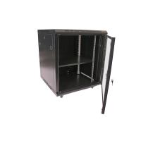 China Cold Rolled Steel Black Network Rack Cabinet with Glass Door and Wall Mount 600*600*600 for sale